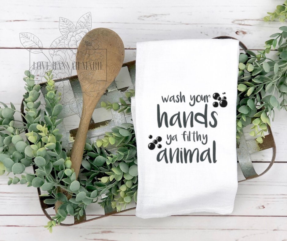 Wash Your Hands Flour Sac Tea Towel | Hammar's Mercantile
