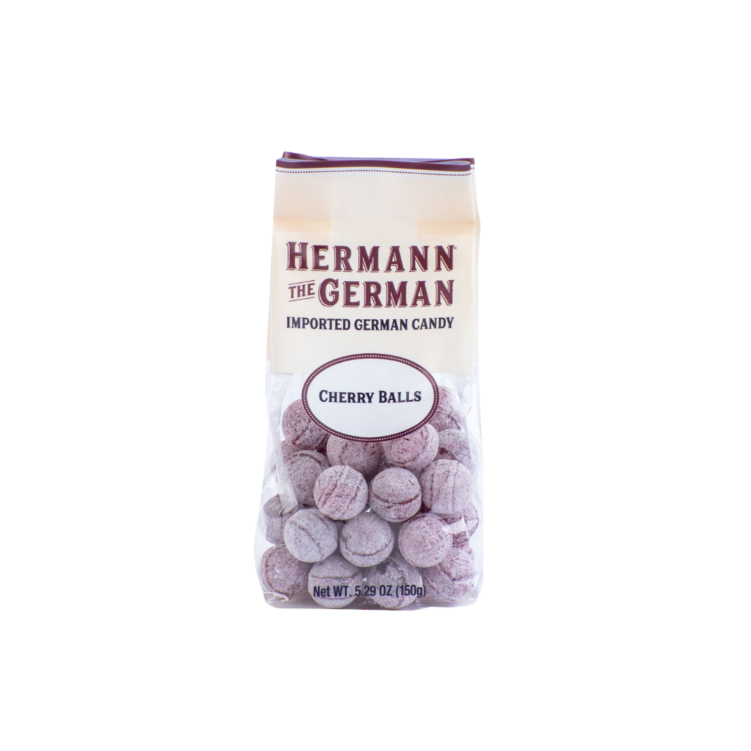 Hermann the German Cherry Balls Candy | Hammar's Mercantile