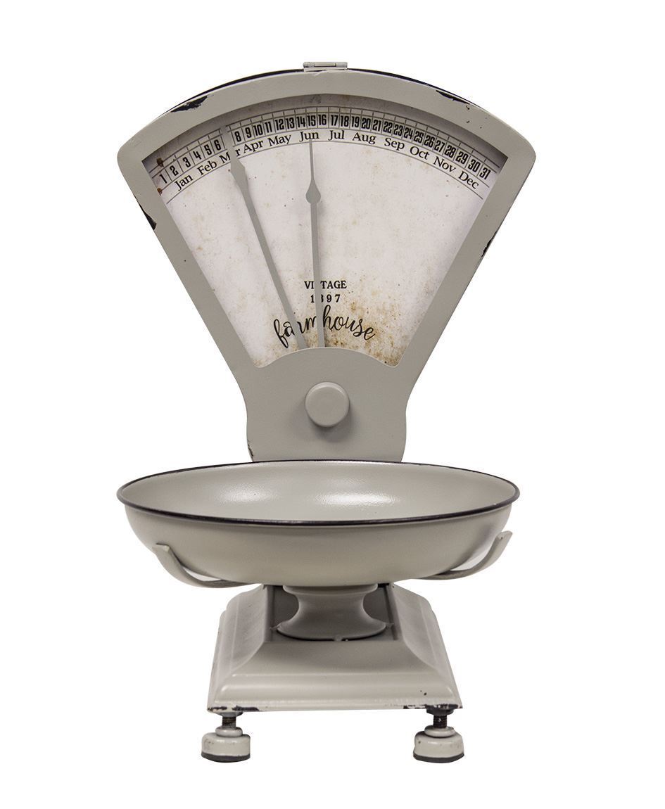 Gray Farmhouse Perpetual Calendar & Scale | Hammar's Mercantile