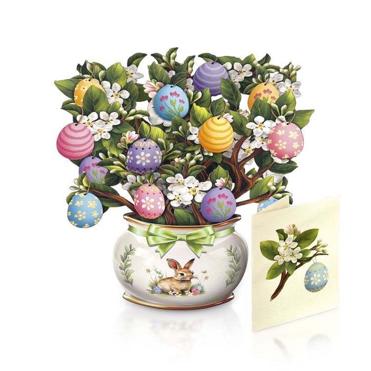 Fresh Cut Paper Mini Easter Egg Tree 3D Greeting Card | Hammar's Mercantile